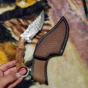 Buffalo Bone Karambit Knife Custom Engraved Knife Hunting - Etsy