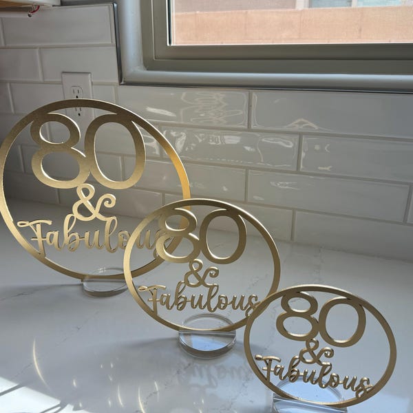 60th Birthday Table Sign Centerpiece Sturdy Wood Not Cardboard ...
