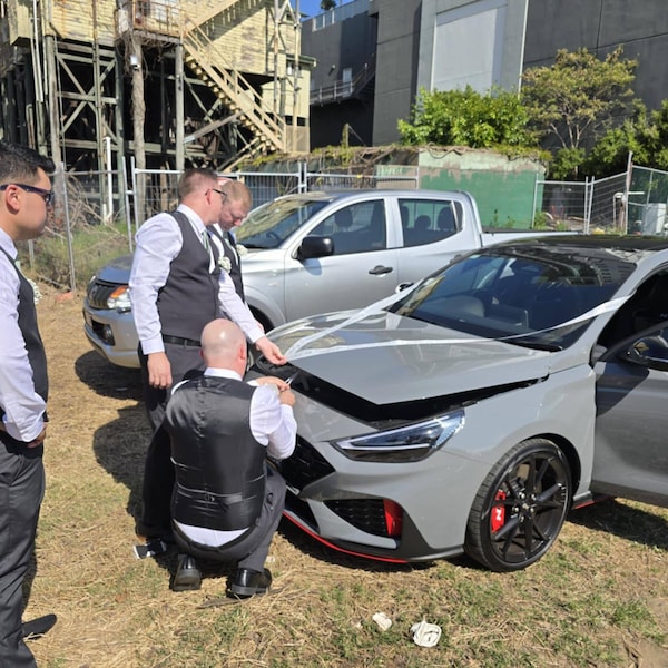 Personalised Wedding Car Ribbon and Bonnet Bow Kit | Printed Car Ribbon ...