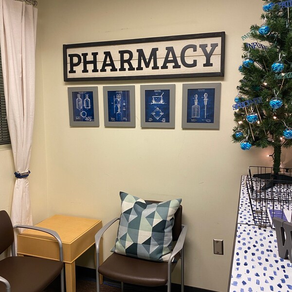 Pharmacist Gift Wall Decor Set of 4 Blueprint for Pharmacy Druggist ...
