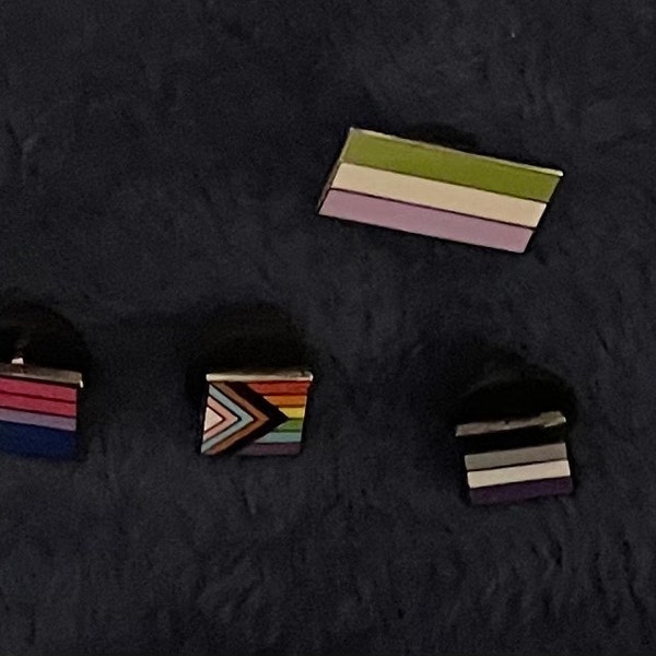 Genderqueer Flag Pin — Bigender Pride Enamel Brooch Badge Subtle Trans ...