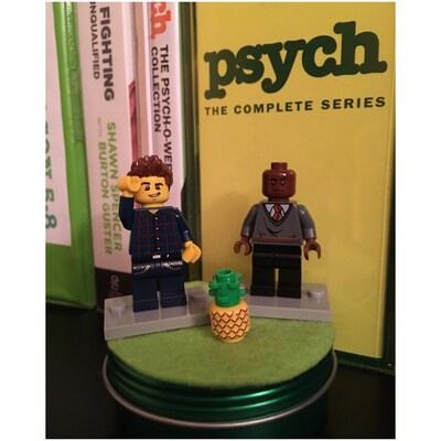 Psych Shawn and Gus Custom Figures and Pineapple Accessory - Etsy