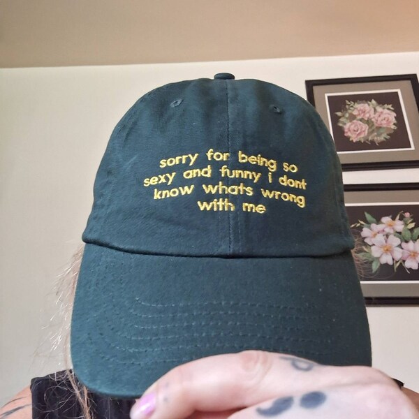 Old English 666 Hat Satanic Angel Hat Custom Color Adjustable ...