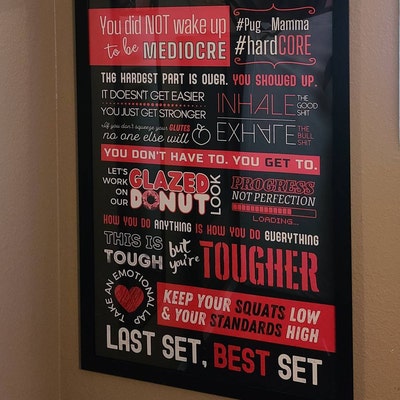 Custom Order for Motivational Poster Fitspiration Quotes 4 - Etsy