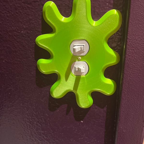 Splat Slime Outlet Cover – 3D Printed Retro Wall Plate, Quirky Accent ...