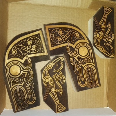 9th Century Norse Oseberg Style Viking Three Headed Beast - Etsy