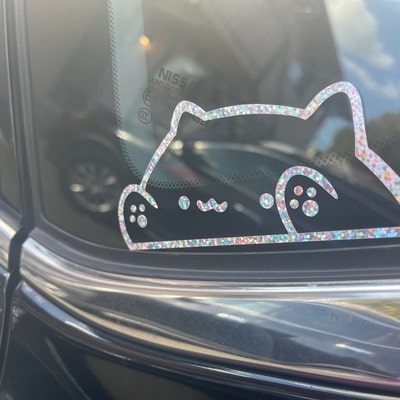 Peeking Bongo Cat Car Planner Laptop Cup Vinyl Decal Sticker - Etsy