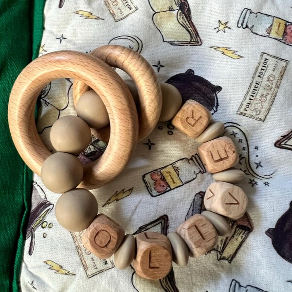 Elegant White and Gold Pacifier Holder Custom Binky Pacifier Holder ...