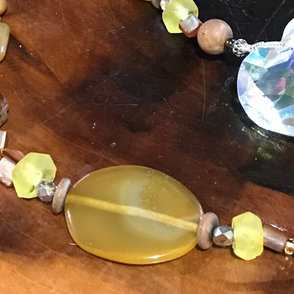 48 Recycled Java Glass Beads - Yellow Sea Glass Beads - Indonesian ...