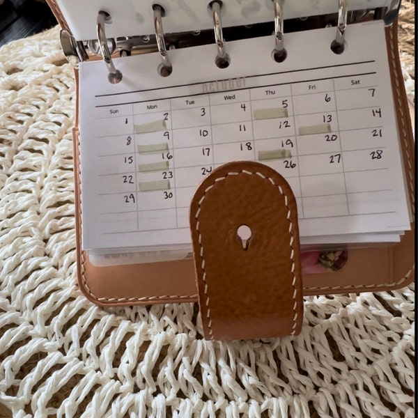 Undated Monthly Planner, Filofax Mini, A9 Moterm Rings Planner Size ...