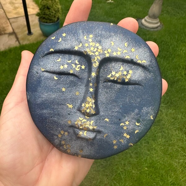 Highly Sought-after Moon Face Silicone Mold for Candles, Resin ...