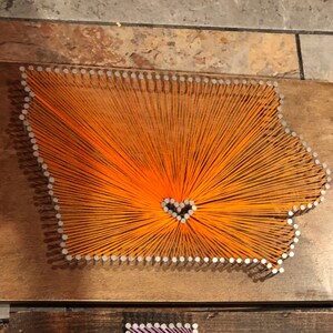 Iowa State String Art Iowa Decor State String Art Iowa Nail - Etsy