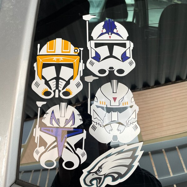 Star Wars Captain Rex - METALLIC Blue and White Permanent Vinyl Decal ...