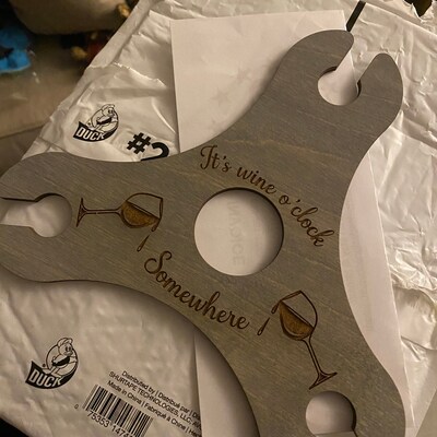 WINE BUTLER personalized Wine Glass Holder Stocking Filler Secret Santa ...