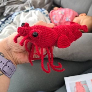 Crochet Lifelike Shrimp Prawn Pattern PDF File in English - Etsy