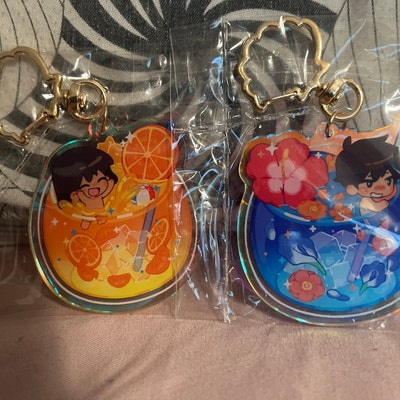 OMORI Charms OMORI Keychains Beach Set Aubrey Charm, Kel Charm, Hero ...