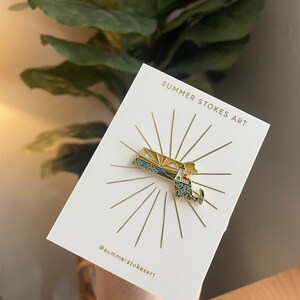 Massachusetts Enamel Pin Gold Soft Enamel Pin Illustrated United States ...