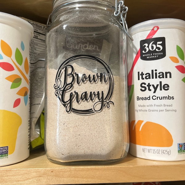 LABELS ONLY - Brown Gravy Pantry Label for Your Own Containers / Pantry ...