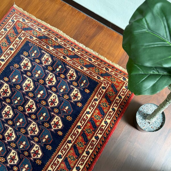 Handmade Vintage Woolen Kurdish Rug, Woolen Turkish Rugs, Area Rugs ...