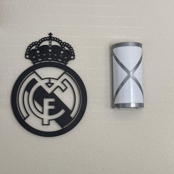 Real Madrid Metal Wall Art - Hala Madrid Steel Logo - Iconic Birthday ...