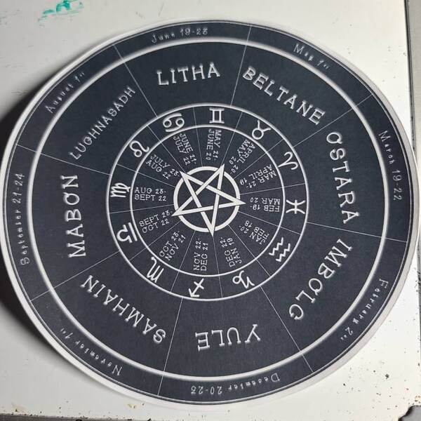 Wiccan Wheel of the Year Sticker, Wicca Pagan Planner Sticker, Wiccan ...