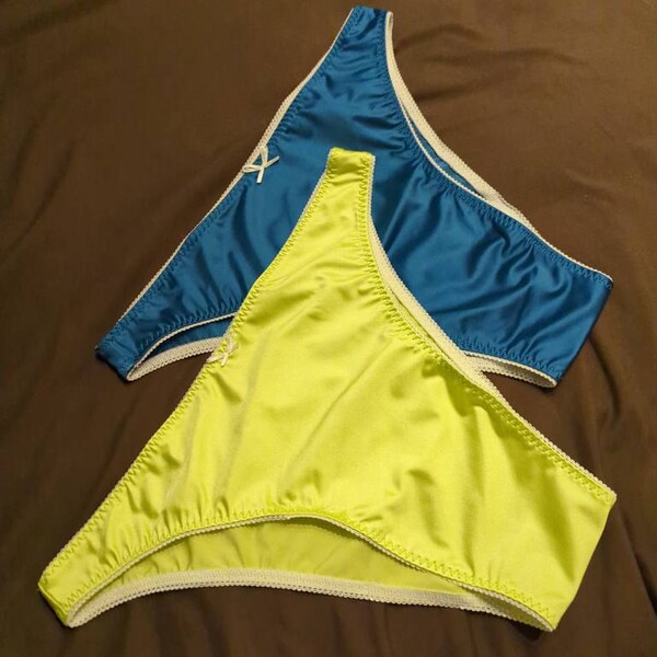 The Estelle Satin Panty ~ Vintage Style Sexy Hi-cut Leg Bikini Panties ...