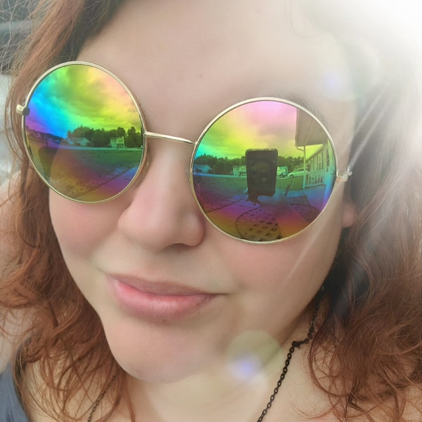 Crystal Chain Armless Sunglasses Heart Sunglasses Circle Aviator Quartz ...