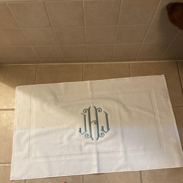 Monogrammed Bath Mat - Etsy