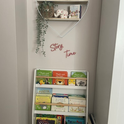 Story Time Wall Sign Kids Playroom, Bedroom Scandi Natural Wall Decor ...