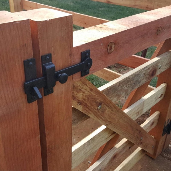 7.5" Iron Gate Latch Drop Bar - Solid Cast Iron - Etsy