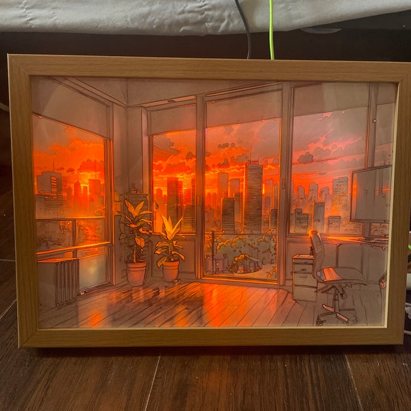 Sunset and Sunset Light Painting, Creative Light Painting, Bedside ...