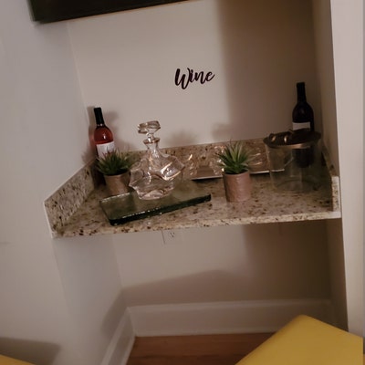 Wine Sign Metal Wine Sign Cursive Wine Sign Kitchen Decor Metal Wine ...