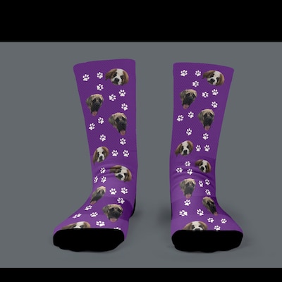 Custom Pet Socks, Put Your Cute Dog on Socks, Dog Lovers Gift, Funny ...
