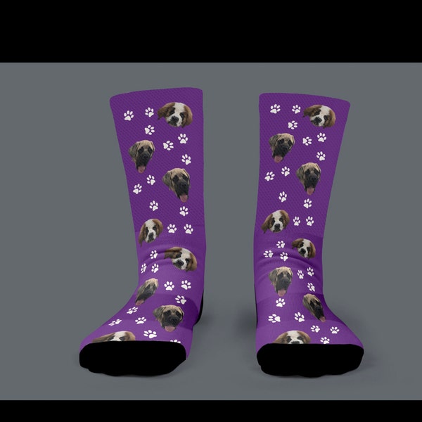 Custom Pet Socks, Put Your Cute Dog on Socks, Dog Lovers Gift, Funny ...