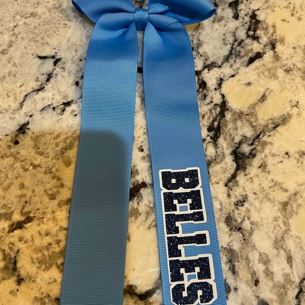 Custom College Cheer Bows Designed in Your Team Colors. Writing on ...