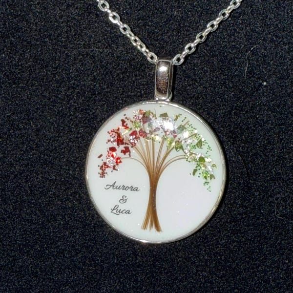 Hair Keepsake Jewelry "tree of Life" Disc Necklace, Pendant With Baby ...