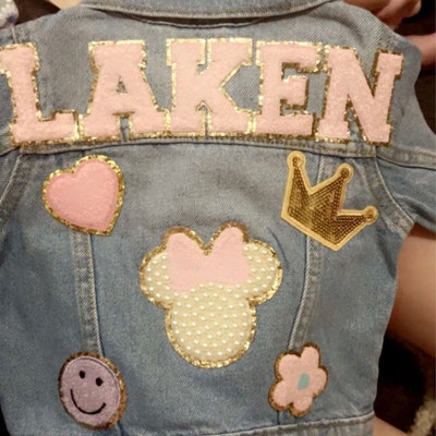 Personalized Girls Denim Jacket Crystal Jacket Name Jacket - Etsy