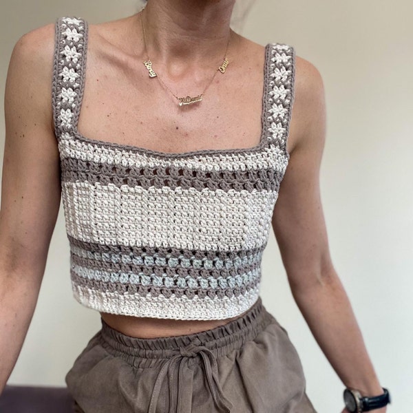 Chandria Crochet Croptop Pattern - Etsy