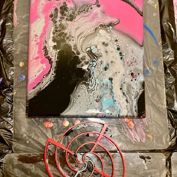 Acrylic Pouring Tool - Galactic Spiral - Red - for Extraordinary ...