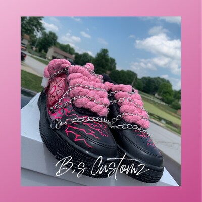 Chunky Laces 10mm Thick Cotton Rope Shoelaces Hot Pink With White Tips ...