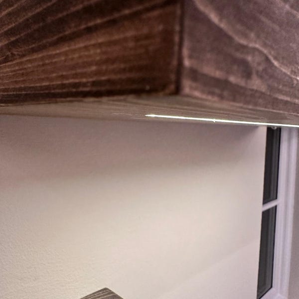 Floating Shelf With LED Strip, Thick Wall Shelf With Lights, Wooden ...