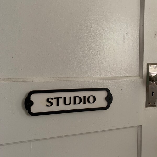 Wooden Studio Door Sign. Vintage British Railway Style. Handmade Retro ...