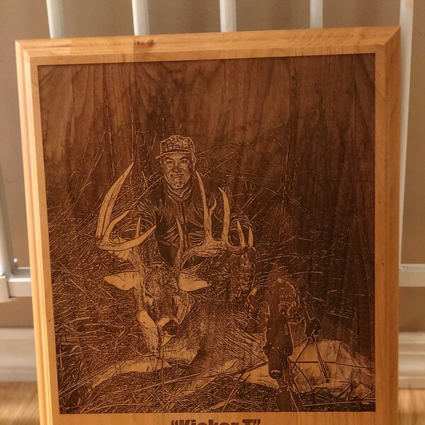 Personalized Laser Engraved Hunting Photo Onto Plaque *hunting Pictures ...