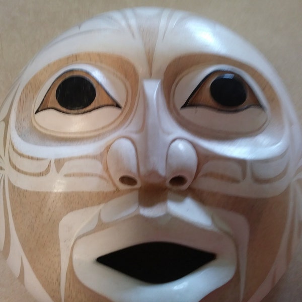 Moon Spirit Mask | Pacific Northwest First Nations Style | Hand Carved ...