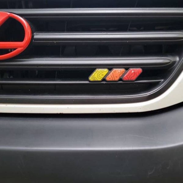 Topo Tri-color Grille Badge Emblem Fit for Toyota Tacoma 4runner Tundra ...