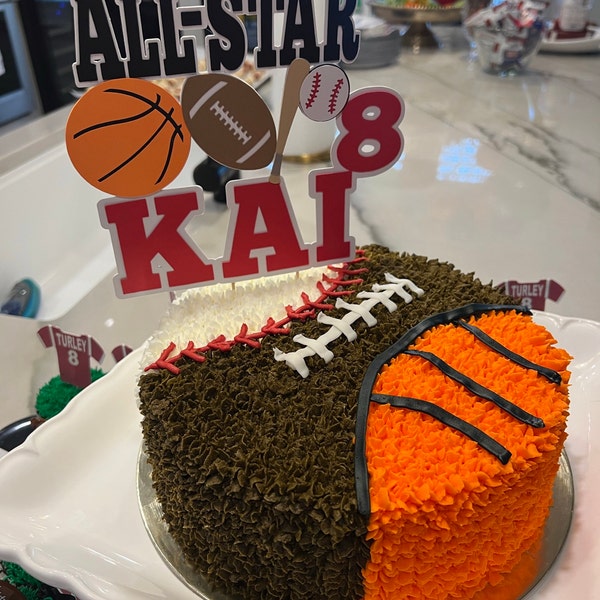 Sports Cake Topper , Sport Balls Birthday, Sports Birthday Decorations ...