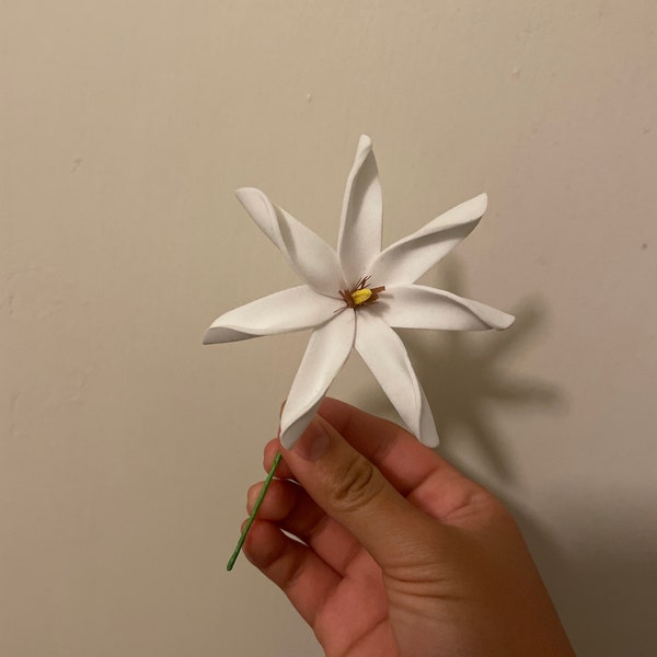 3" Tiare Foam Flower, Ear Flower, Tahitian Gardenia, Pinwheel Tiare ...