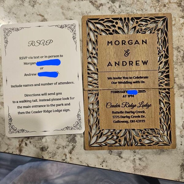 Wood Wedding Invitation Set Wedding Invitation Set, Wood Invitations ...