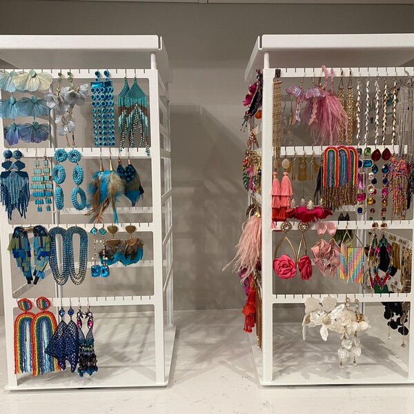 360 Rotating Spinning Jewelry Display Stand for Small, Long, Large ...