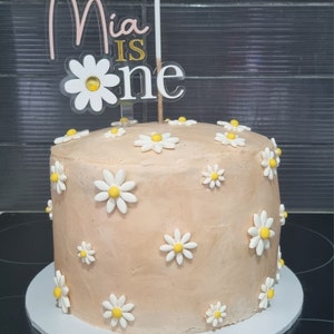 CUSTOM Pink Daisy One Cake Topper First Birthday Cake Topper One Cake ...